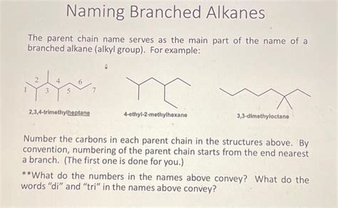 Solved Naming Branched Alkanes Name The Following Alkanes Chegg