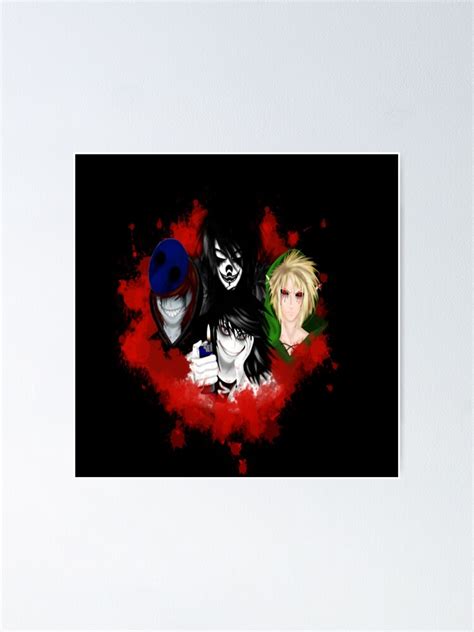 Creepypasta Poster By Totalnoobmlg Redbubble