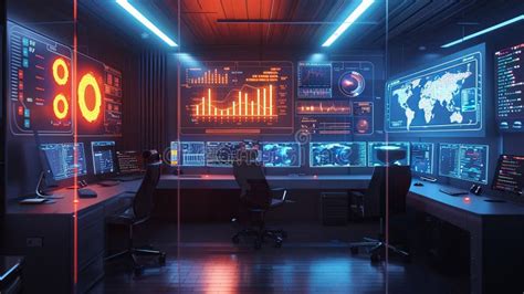 A Modern Office Space Showcasing A Marketers Workspace With Numerous