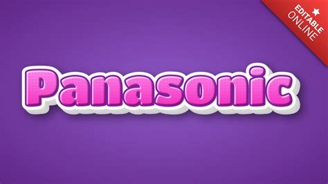 Panasonic 3d Rosa Suave Generador De Efectos De Texto