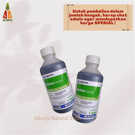 Jual Herbisida Garlon 1 Liter Racun Rumput Herbisida Pohon Kayu