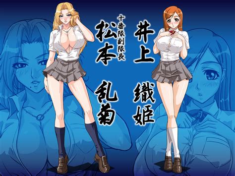 Kagami Hirotaka Inoue Orihime Matsumoto Rangiku Bleach 00s 2girls