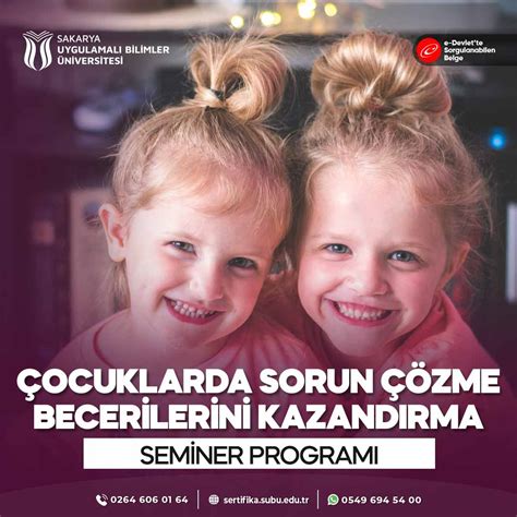Çocuklarda Sorun Çözme Becerilerini Kazandırma Semineri