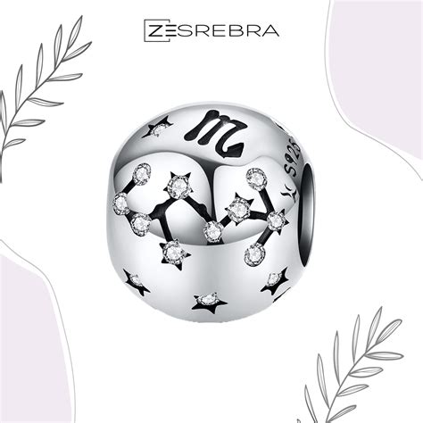 Charms Znak Zodiaku SKORPION Zawieszka ZESREBRA