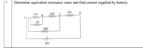 Determine Equivalent Resistance Value And Studyx
