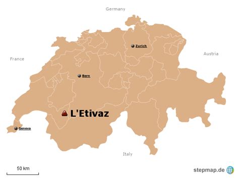StepMap L Etivaz Landkarte für Schweiz
