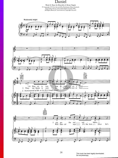 Daniel Di Elton John Spartiti Per Pianoforte OKTAV