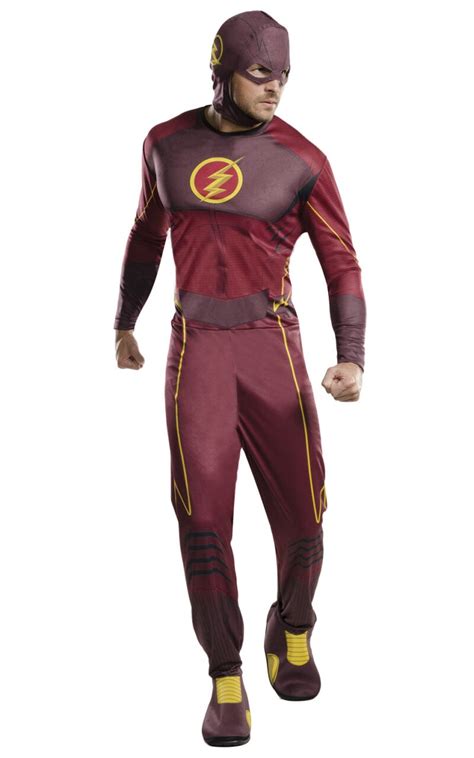 The Flash Super Hero Mens Fancy Dress Costume New
