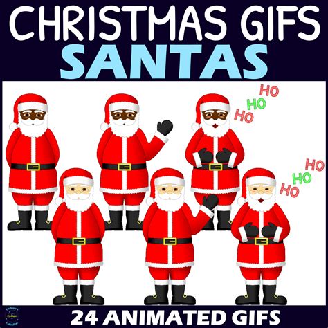 Christmas Santas S Animated Christmas Clipart Made By Teachers