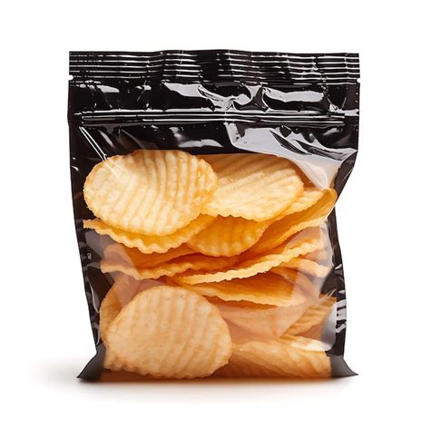 Crispy Potato Chips Packet Png Style On White Background Premium Ai
