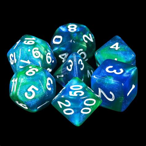 Nebulas Embrace Dice Set Of 7 ลูกเต๋า Dice For Dnd Dandd Mtg Rpg Trpg