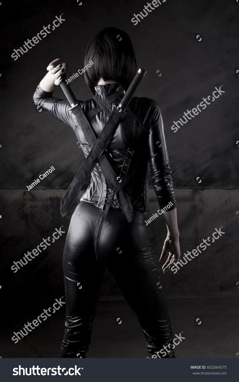 Stock Photo Sexy Female Assassin Swords Stock Photo Edit Now