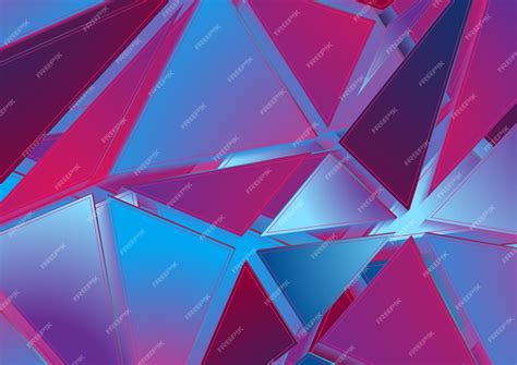 Premium Vector Abstract Blue Purple Hitech Geometric Low Poly
