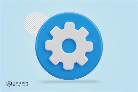 Premium PSD 3d Cogwheel Gear Settings Icon Vector Illustration