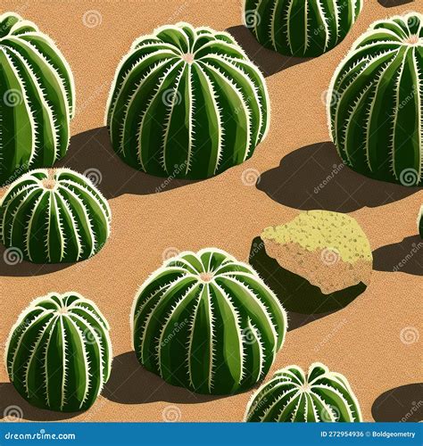 Wallpaper Pattern Vintage Cactuss Cacti Seamless Pattern Desert