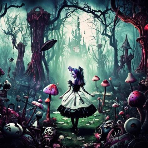 Dark Wonderland Wallpaper