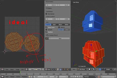 how to uv unwrap an object with mirror modifier materials and textures blender artists