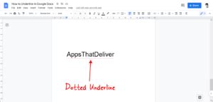 How To Underline In Google Docs