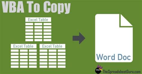 Copy & Paste Multiple Excel Tables Into Microsoft Word With VBA