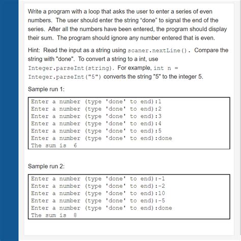 Solved Write A Program With A Loop That Asks The User To