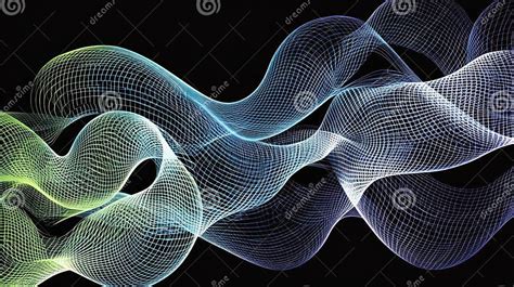 Abstract Waveforms With A Dynamic Flowing Design In Vibrant Colors