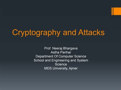 Cryptography And Attacks Ins Ppt
