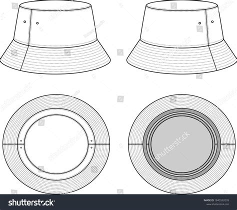 1330 Bucket Hat Template 이미지 스톡 사진 및 벡터 Shutterstock