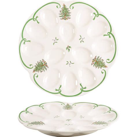 Christmas Tree Deviled Egg Plate By Spode Replacements Ltd