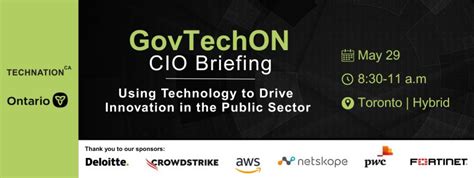 Govtechon Publicsectorinnovation Digitalgovernment Ontariotech… Technation