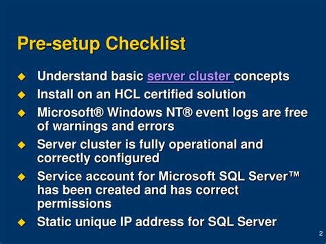 Ppt Microsoft Sql Server 2000 Virtual Server Setup Dave Whitney Sql
