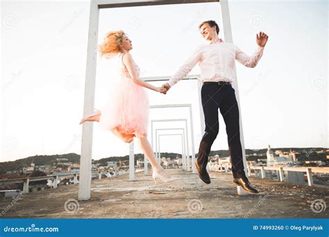 Lovers Man And Woman Embracing Each Other Outdoors Stock Photo Image