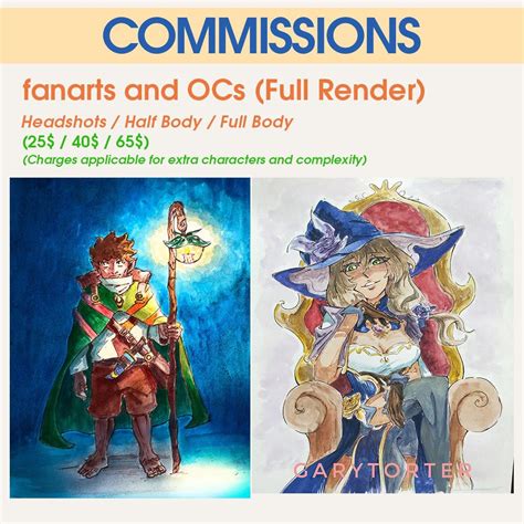 [for Hire] Commissions I Can Draw Fanarts Dnd Ocs And Semi Realistic