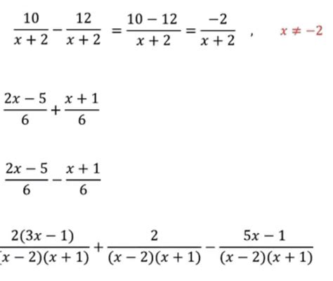 Rational Expressions Adding And Subtracting Students