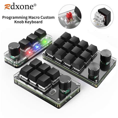 Rdxone Programming Macro Keyboard Rgb Custom Knob Keyboard 3 6 12 Keys