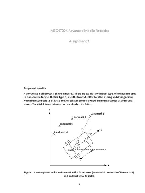 Mobile Robotics Assignment1 Pdf Kinematics Rotation Around A