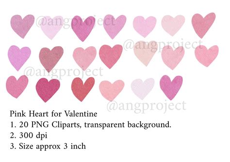 Watercolor Pink Heart Watercolor Love For Valentine Png Etsy