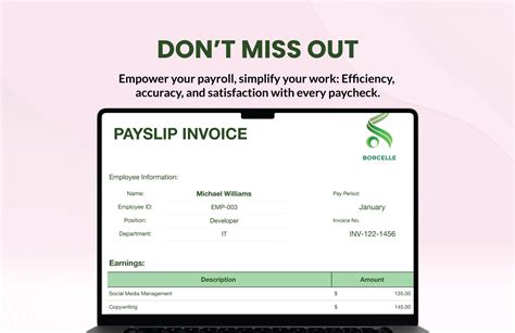 Payslip Invoice Template
