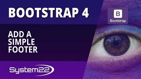 Bootstrap 4 Basics Add A Simple Footer Youtube