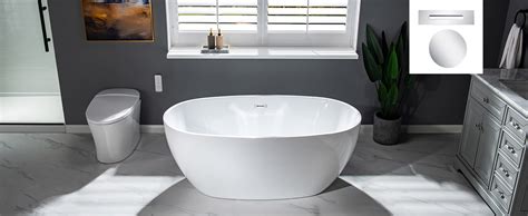 Woodbridge 59 Acrylic Freestanding Bathtub Contemporary Soaking Tub