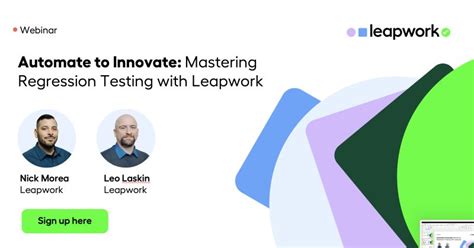 Leapwork On Linkedin Webinar Automate To Innovate Mastering Regression Testing With Leapwork