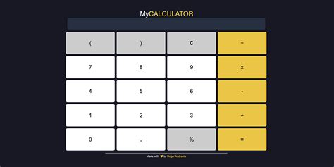 Github Rogerandreeta Mycalculator A Simple And Functional Javascript Calculator