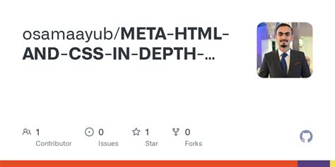 Github Osamaayubmeta Html And Css In Depth Course