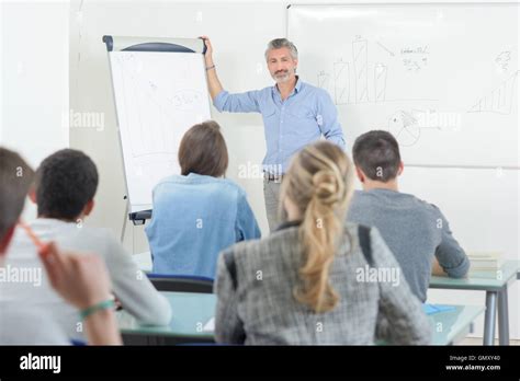 Teacher Giving Lecture Stock Photo Alamy