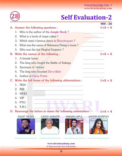 Class 3 General Knowledge Questions Answers Book Gk Tests