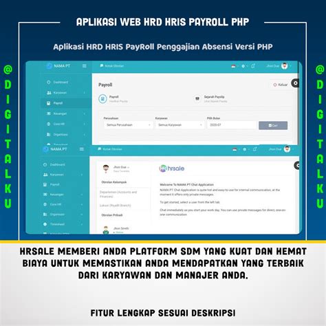 Jual Aplikasi HRD HRIS PayRoll Penggajian Absensi Versi PHP Shopee Indonesia