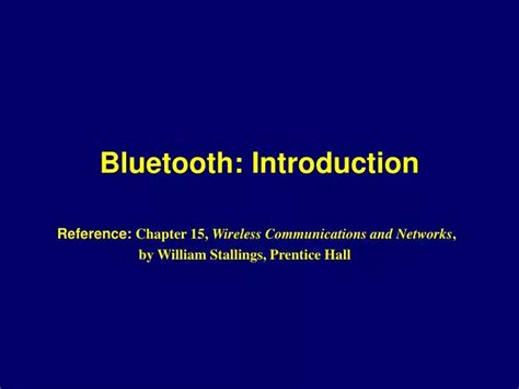 PPT Bluetooth Introduction PowerPoint Presentation Free Download ID