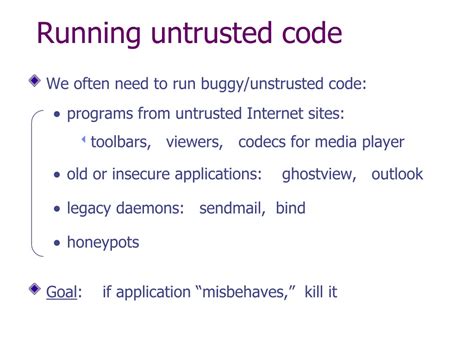 Ppt Running Untrusted Application Code Sandboxing Powerpoint