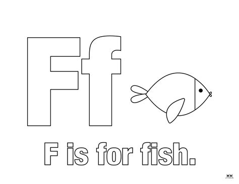 Download And Print Letter F Coloring Page Printable Free Pdf