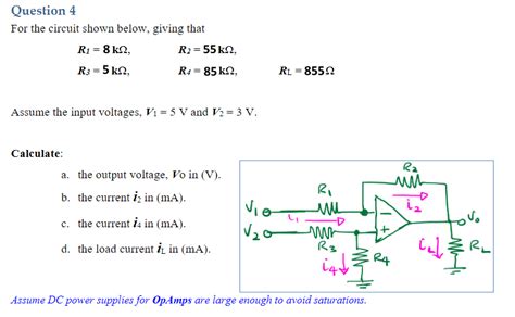 Solved Question For The Circuit Shown Below Giving That Chegg
