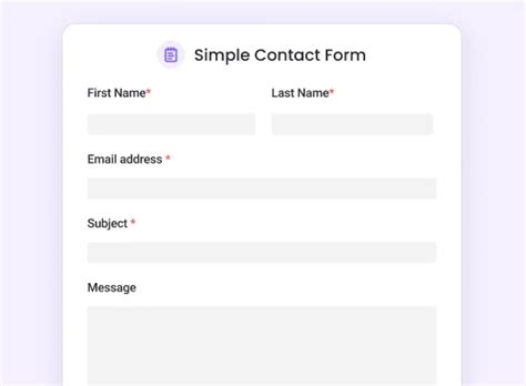 Simple Contact Form For All Purposes